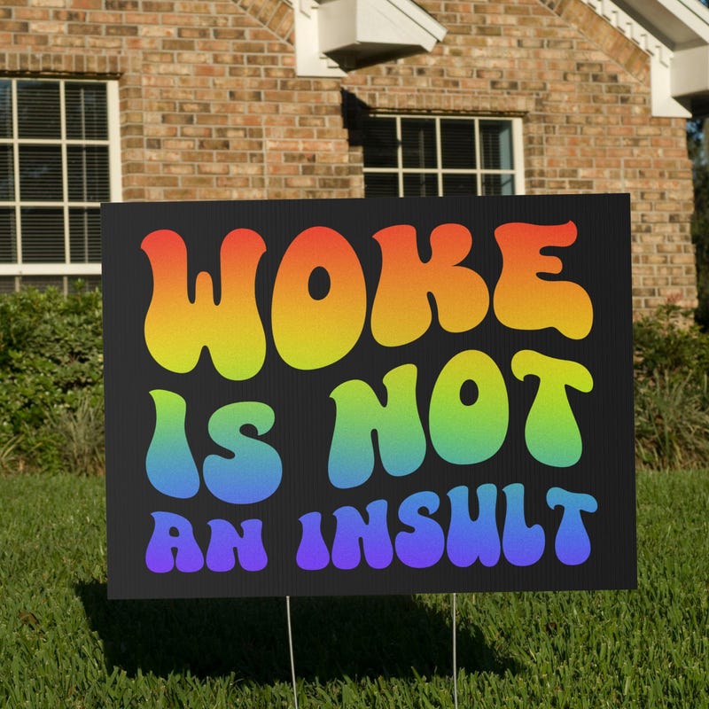 Woke Yard Sign - Etsy