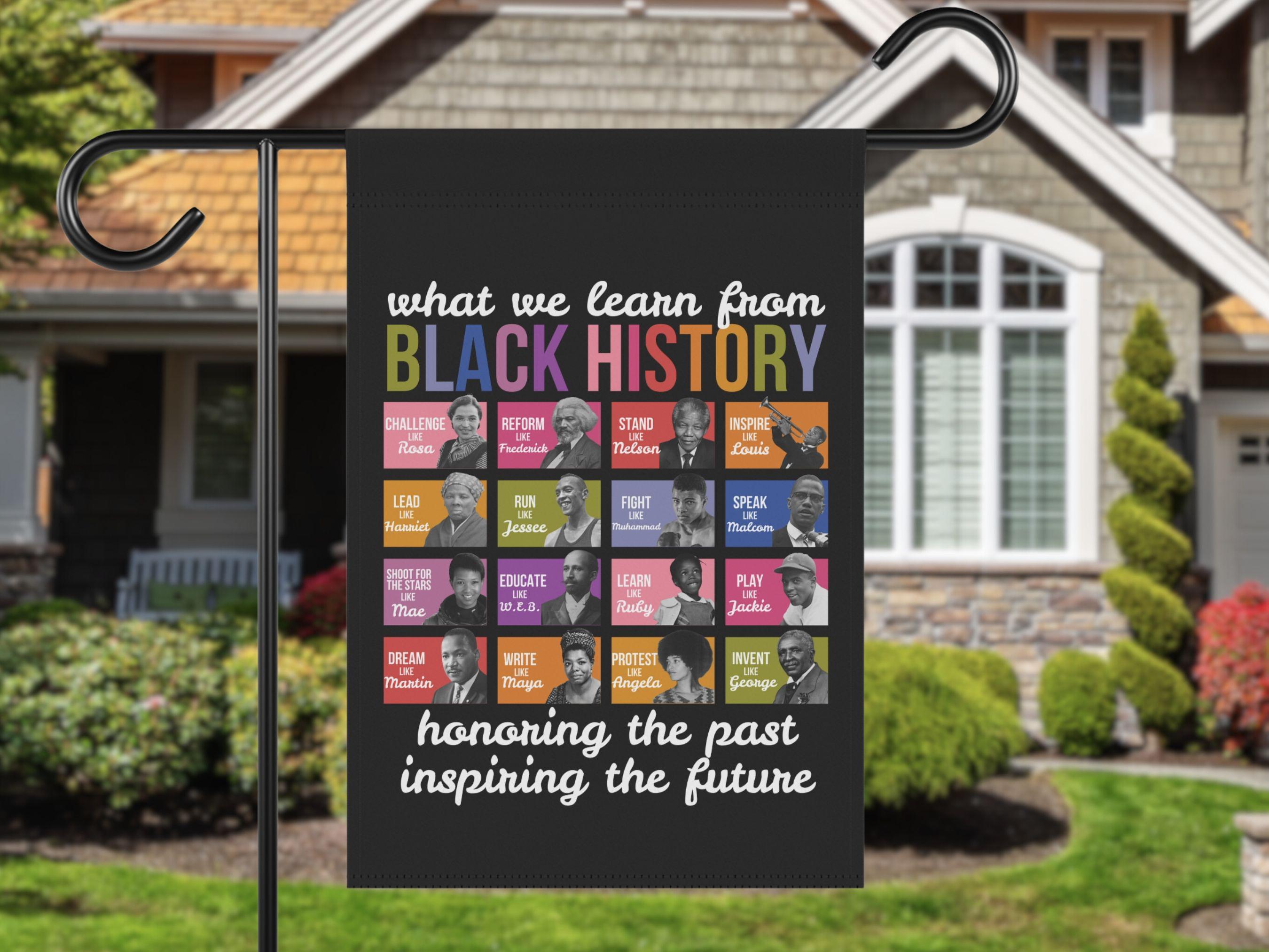 What We Learn From Black History Garden House Flag, BLM Ally, Human ...