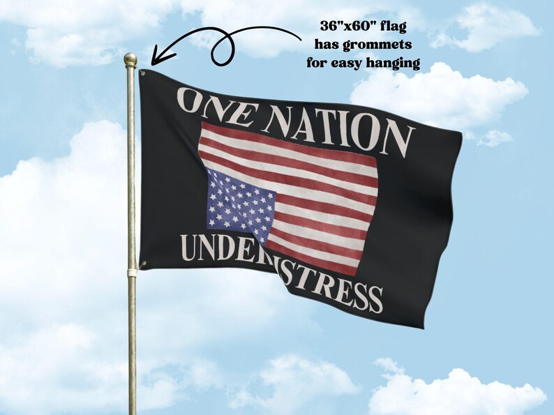 One Nation Under Distress House Garden Flag, Upside Down American Flag ...