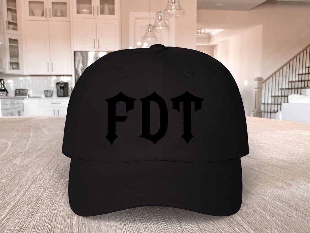 EMBROIDERED FDT Goth Dad Cap Hat, Subtle Anti Trump Maga Protest ...