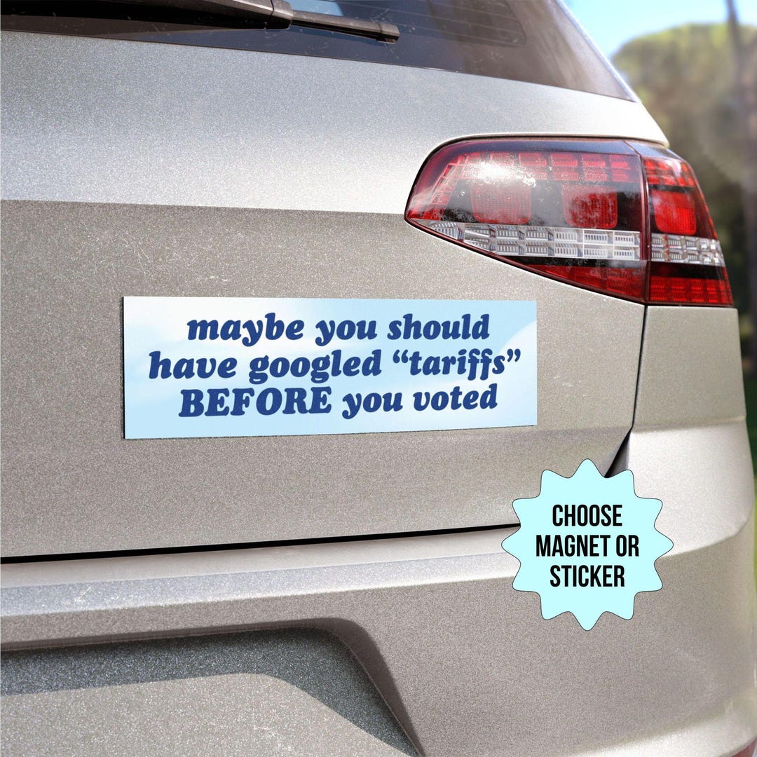 Anti Trump Tariffs Car Magnet/bumper Sticker, Anti MAGA Republican ...