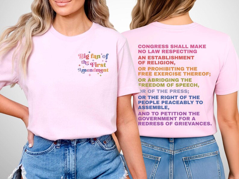 Big Fan of the First Amendment Shirt, Freedom of Speech Tee, Anti Trump ...