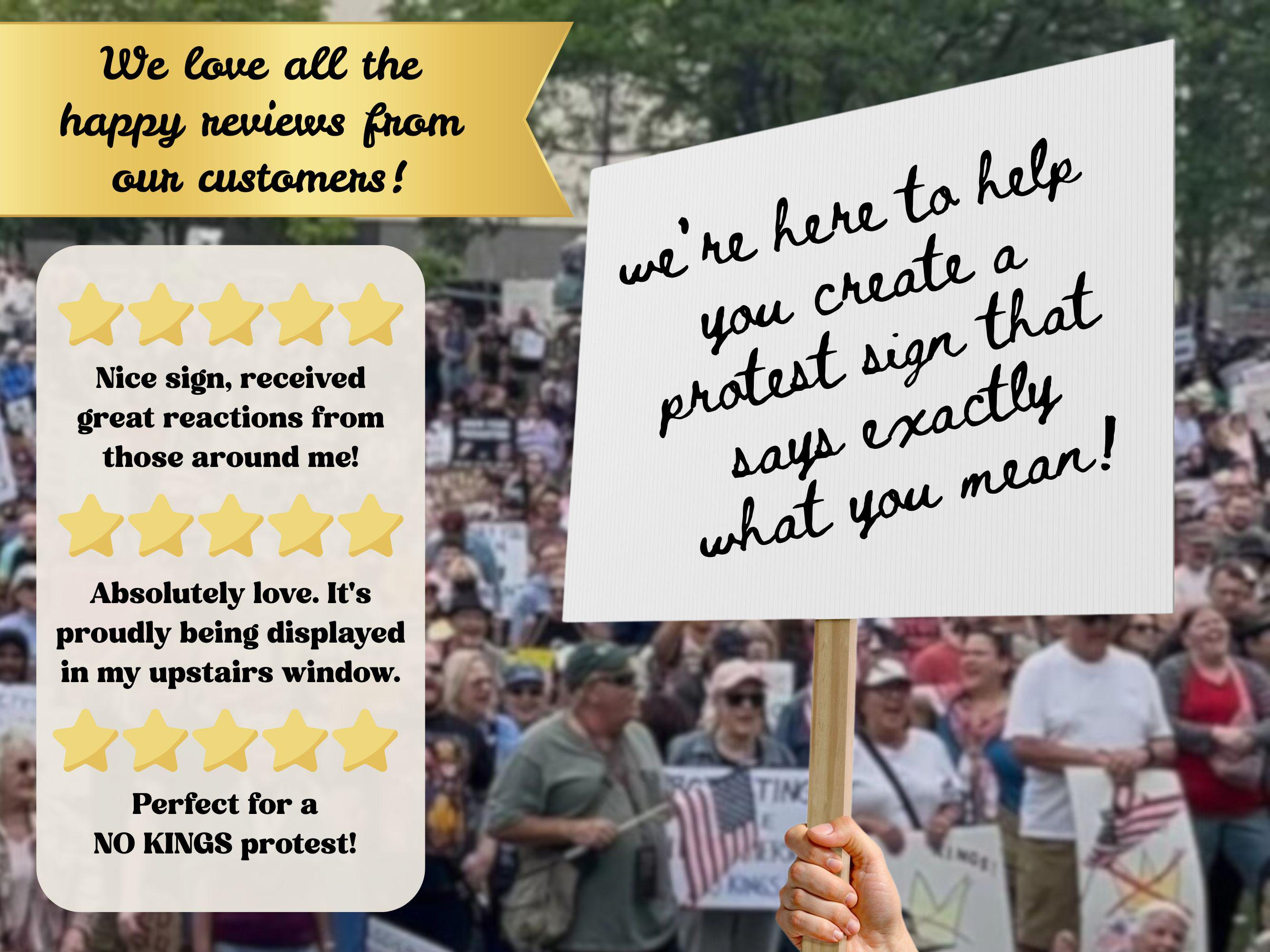Add Any Design in My Shop to a Protest Sign or Poster, Custom March ...