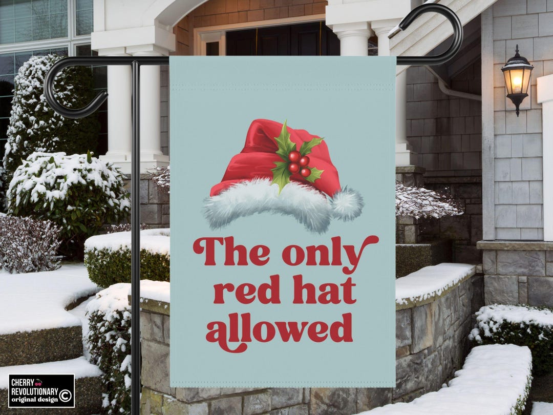 Liberal Christmas Garden Flag, Anti Trump MAGA Yard Flag, Leftist ...