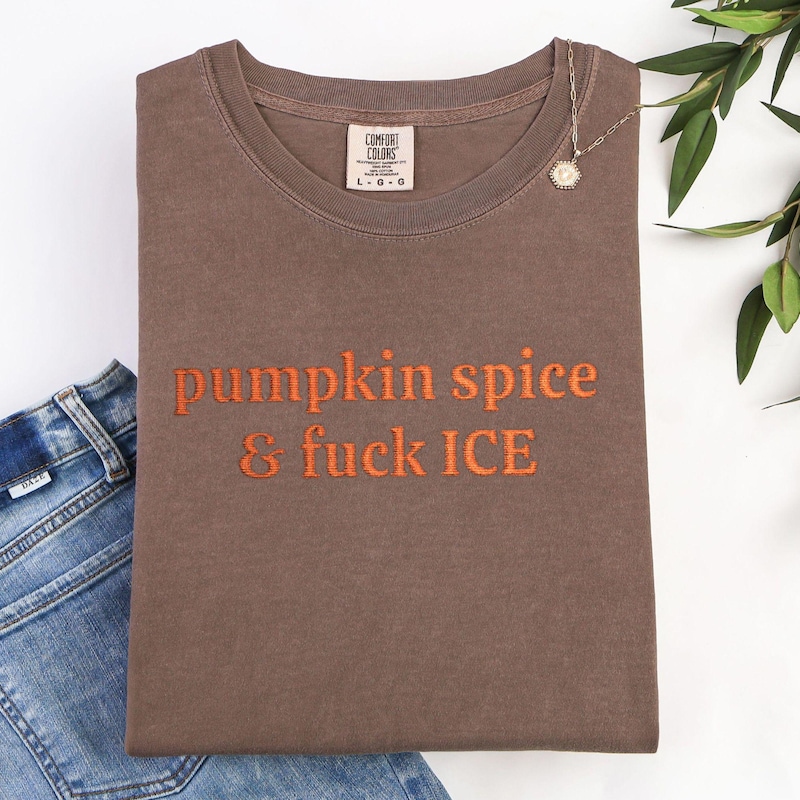 Pumpkin Comfort Colors Shirt Embroidered - Etsy
