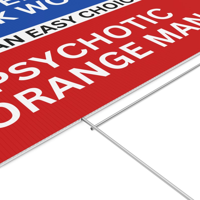 Kamala Harris Election 2024 Yard Sign, Anti Trump, Anti Fascism, Anti ...