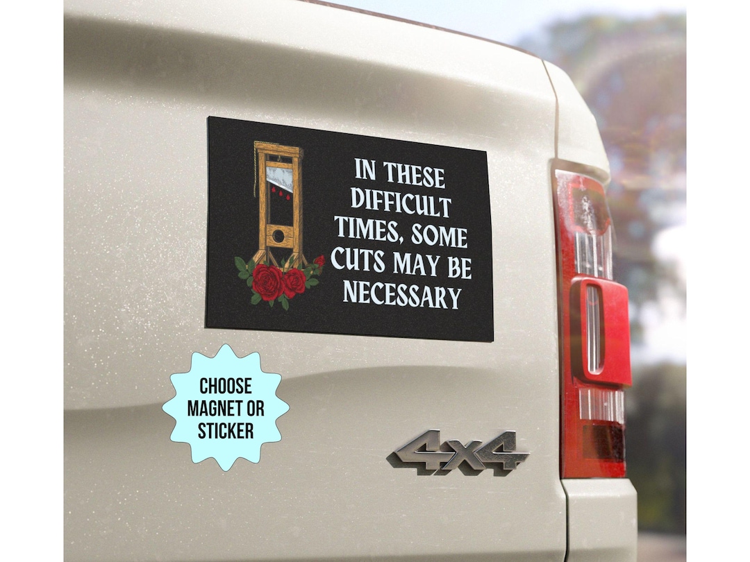 French Revolution Guillotine Bumper Sticker/car Magnet, Leftist Anti ...