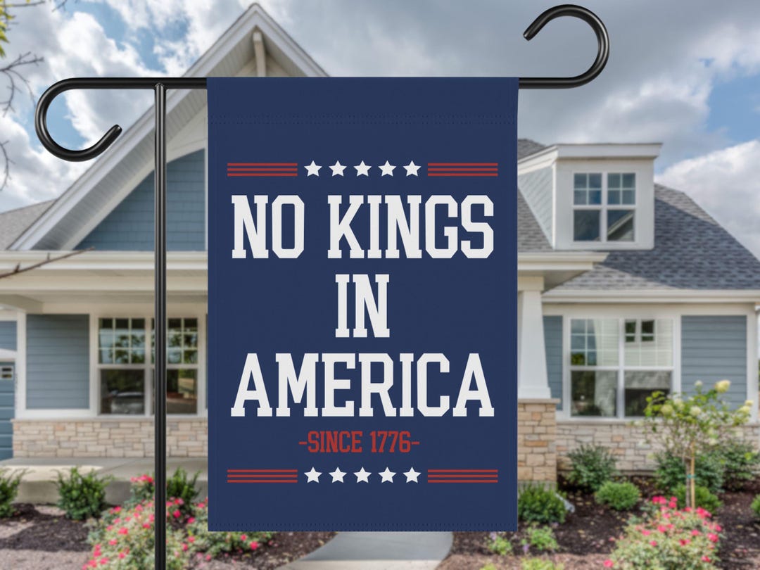 Drapeau de jardin anti Trump Yard No Kings In America, cadeau ...