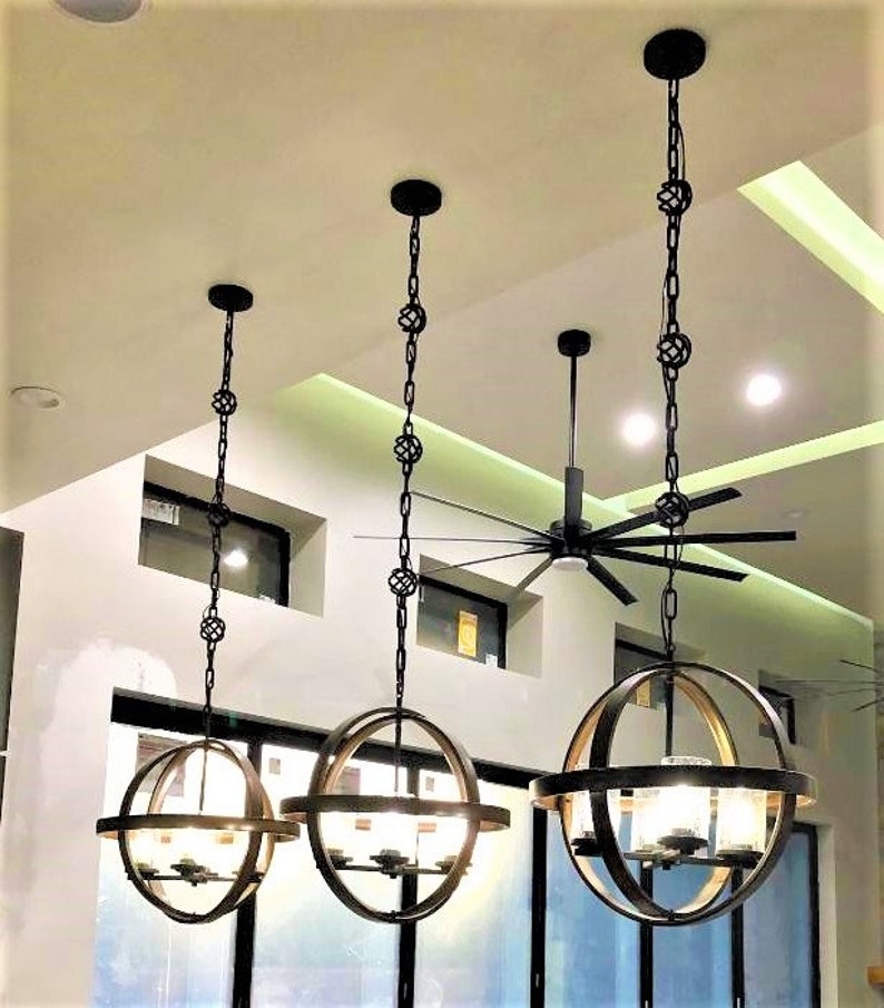Wrought Iron Chain, Lighting, Chandelier, Lamp, 5/16" Square, 1" X 2 3/ ...