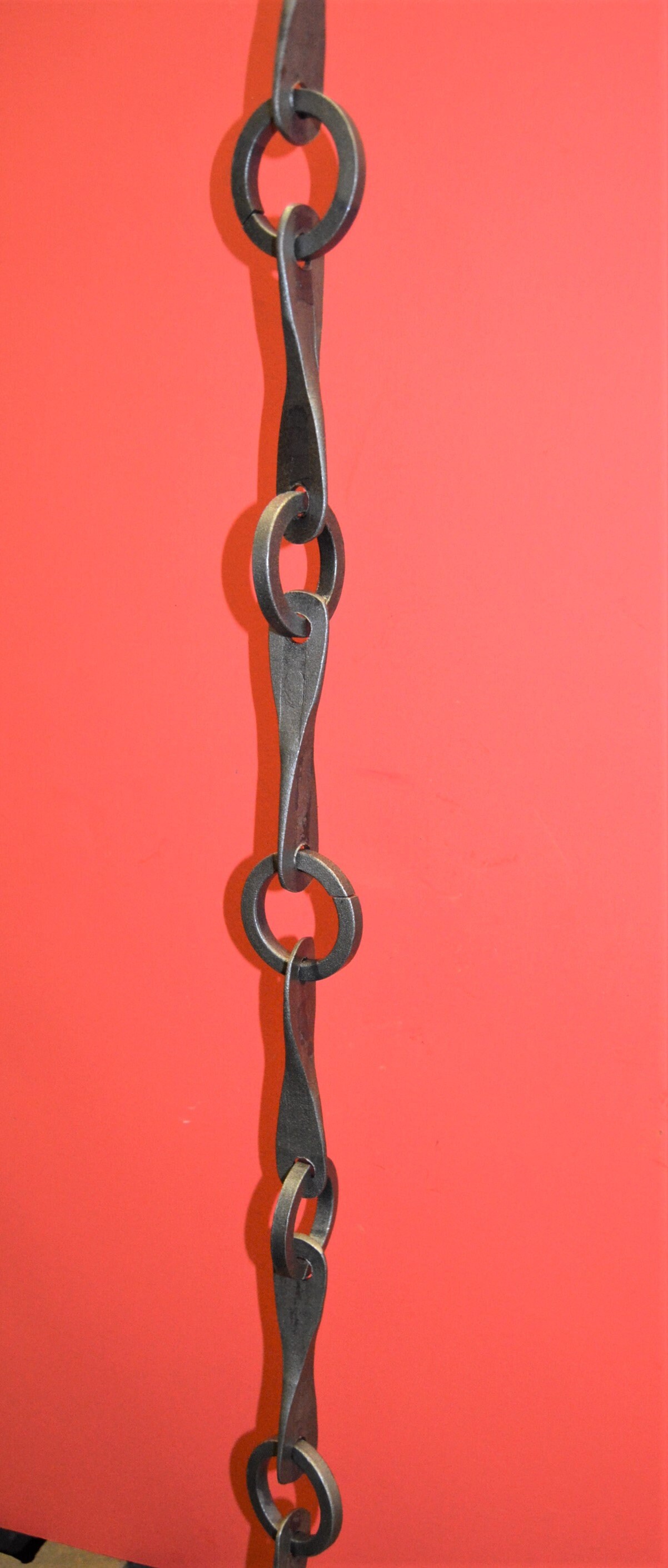 Rain Chain, Wrought Iron, Art Deco Rings With Links, Handmade in the ...