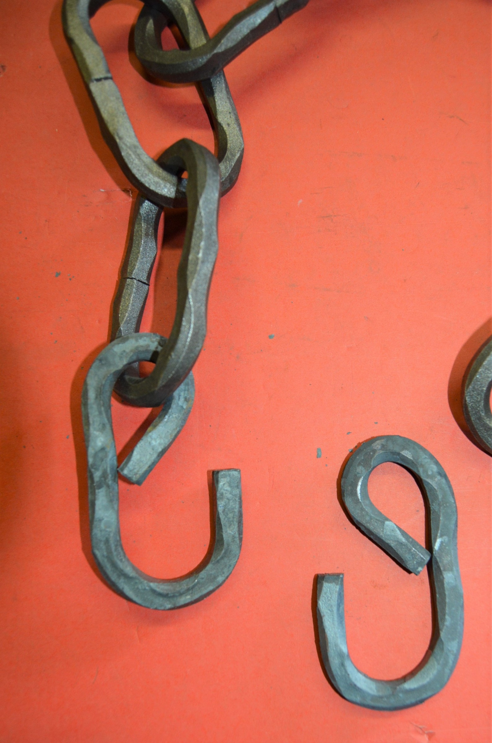 Rain Chain Faceted Ball Anchor 3 1/2" Dia., 6lbs Wrought Iron, Handmade ...