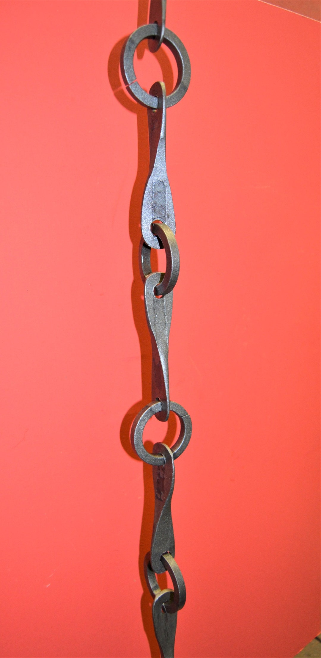 Wrought Iron Art Deco Chain, Lighting, Chandelier, Lamp, Handmade in ...