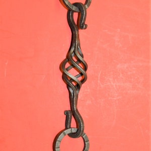 Closed Eye Wrought Iron Chain & 1/4 X 4 Twisted S-hooks, 18, 3 Pc. Lot ...