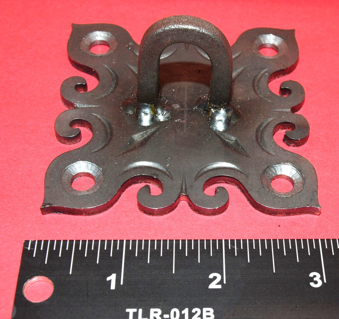 Chain Mounting Flange, Wrought Iron, 1/4" Plate,3" Square, Lighting ...
