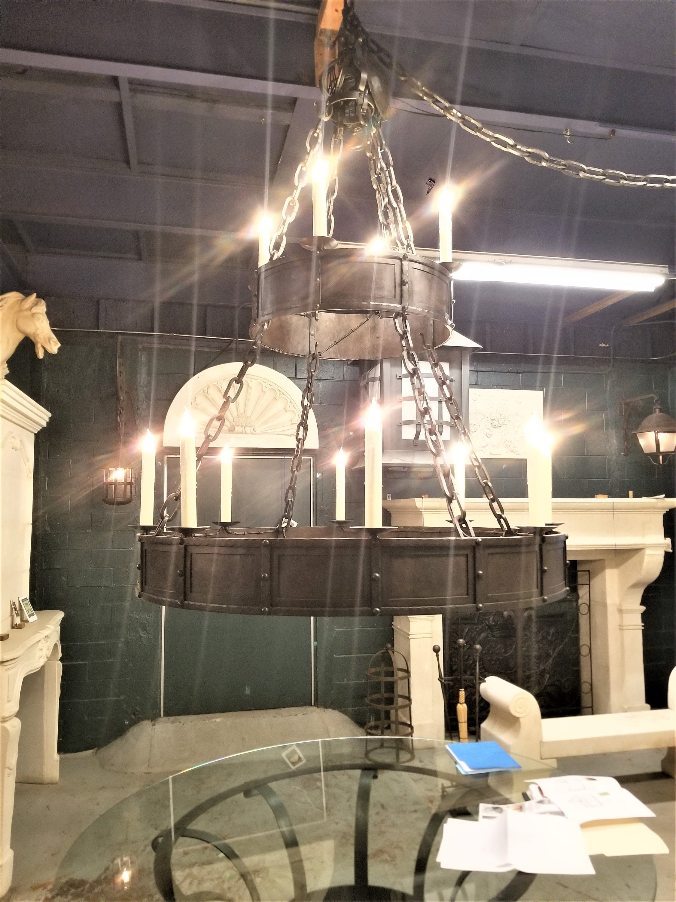 Mission Chain, Wrought Iron, Lighting, Chandelier, Twisted 5/16 Square ...