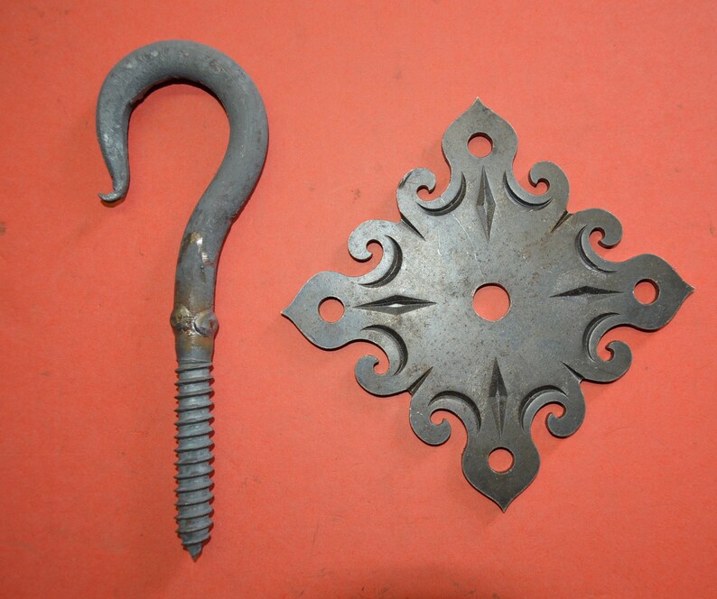 Wrought Iron Edwardian Chandelier Lighting Planter Swag Beam Hook, 1/2 ...