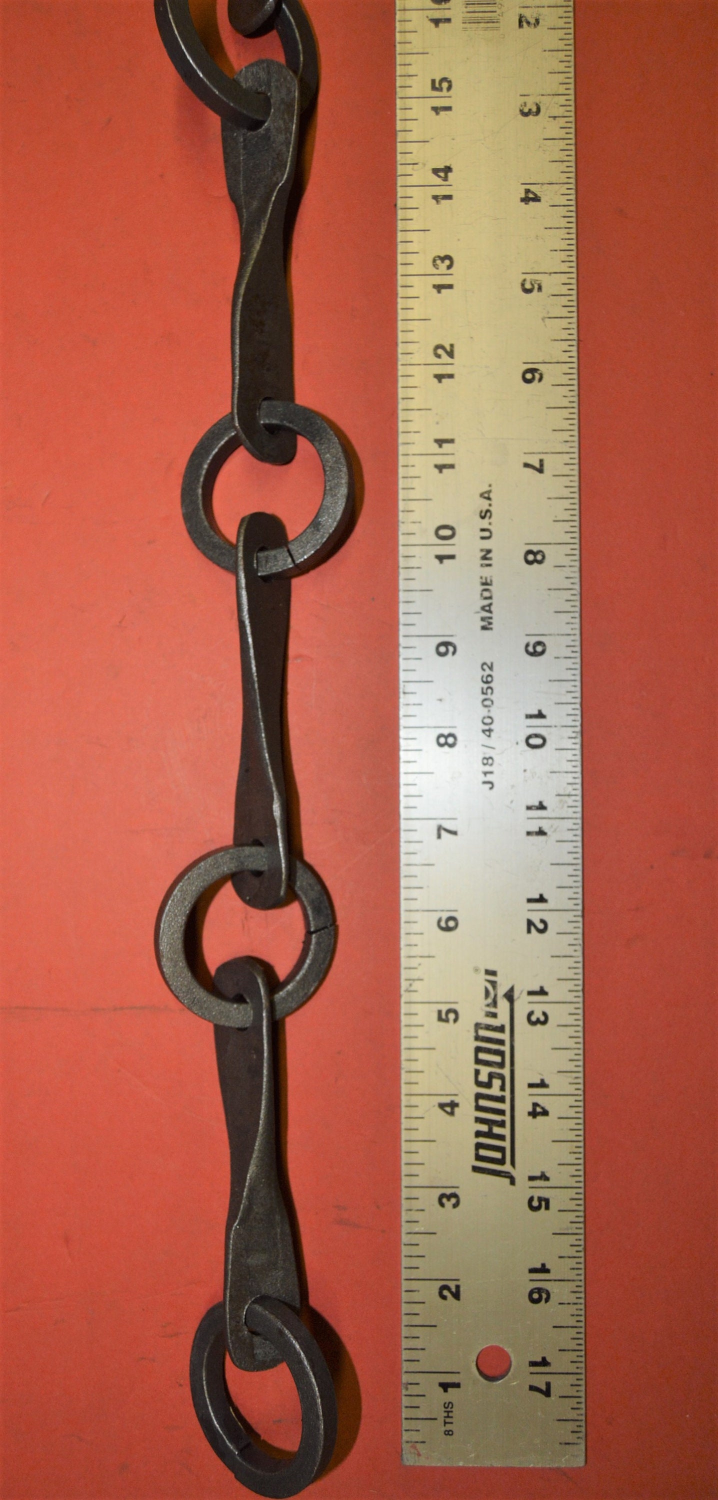 Rain Chain, Wrought Iron, Art Deco Rings With Links, Handmade in the ...