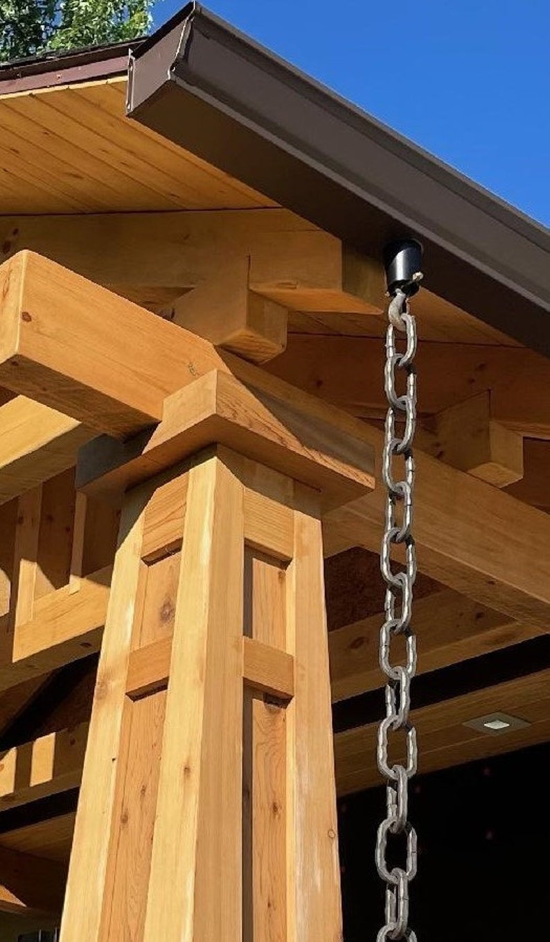 Hammered Rain Chain, Lighting Chain Closed Eye S-hook 3/8 Sq., 2 3/8 X ...