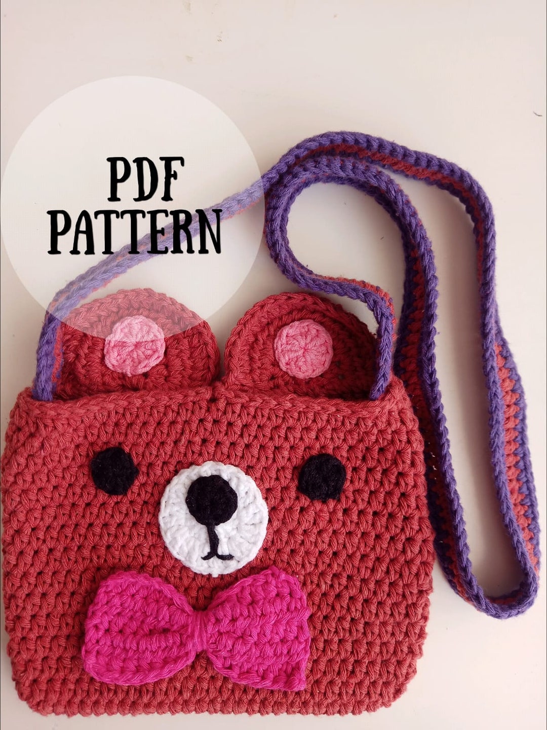 CROCHET PATTERN Amigurumi Pattern, Toddler Bag Pattern, Crochet Bag ...