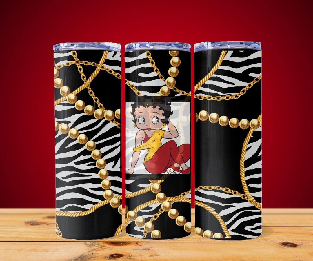 Betty Boop Zebra Print Pearls Glam 20 Oz Tumbler Wrap - Etsy