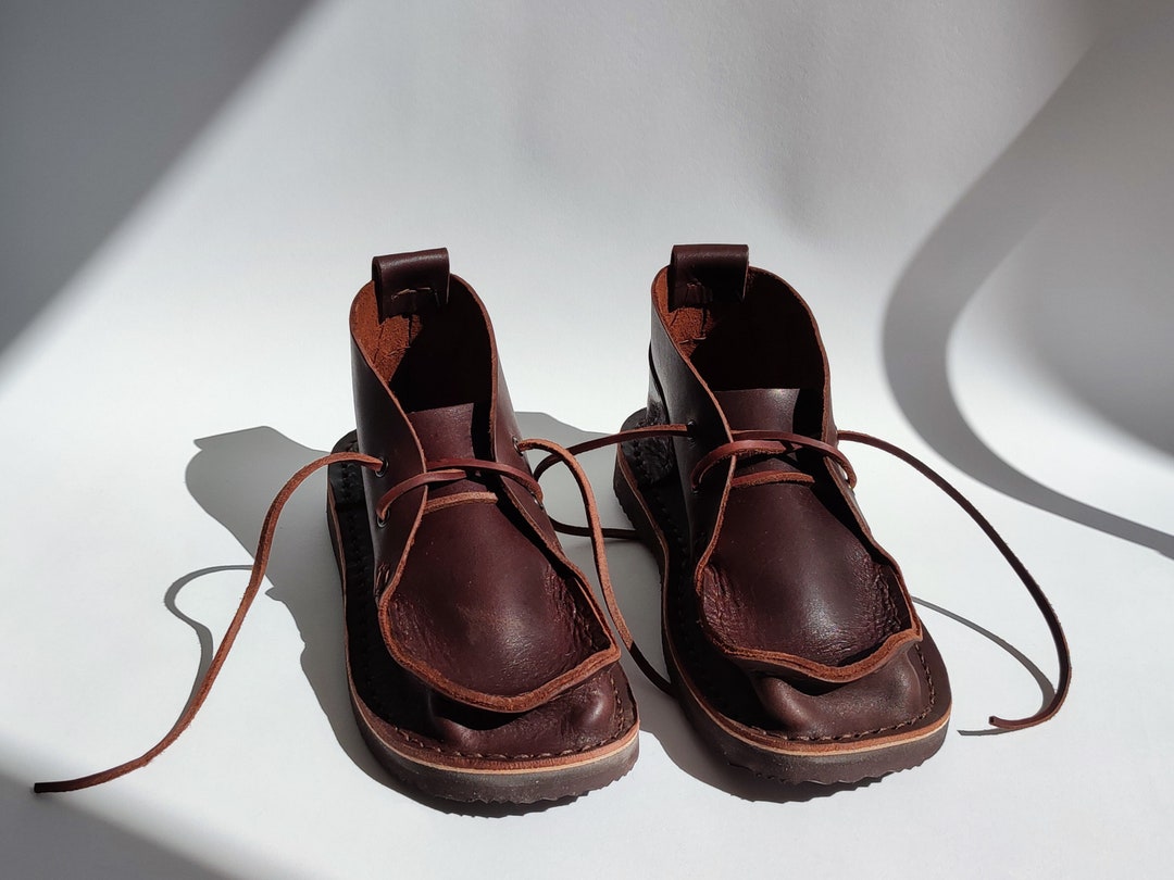 Moccasin High, Natural Leather Shoes, Full-grain Yuft, Moccasins ...