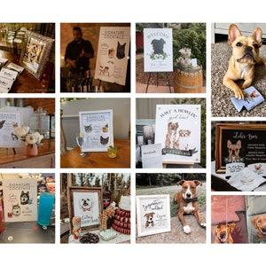 Custom Cat Portrait Bar Menu Sign. Custom Illustrated Drink List. Fun ...