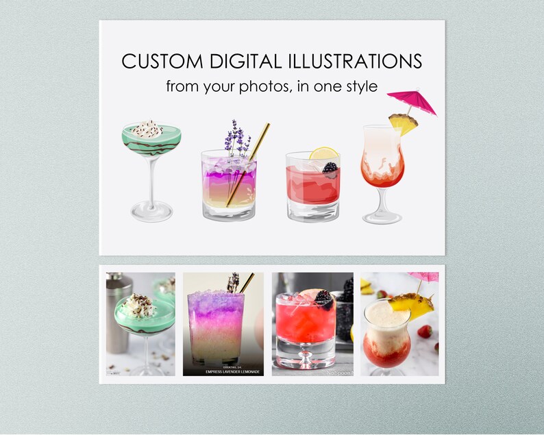 Illustrated Signature Cocktail Sign Digital Download - Etsy