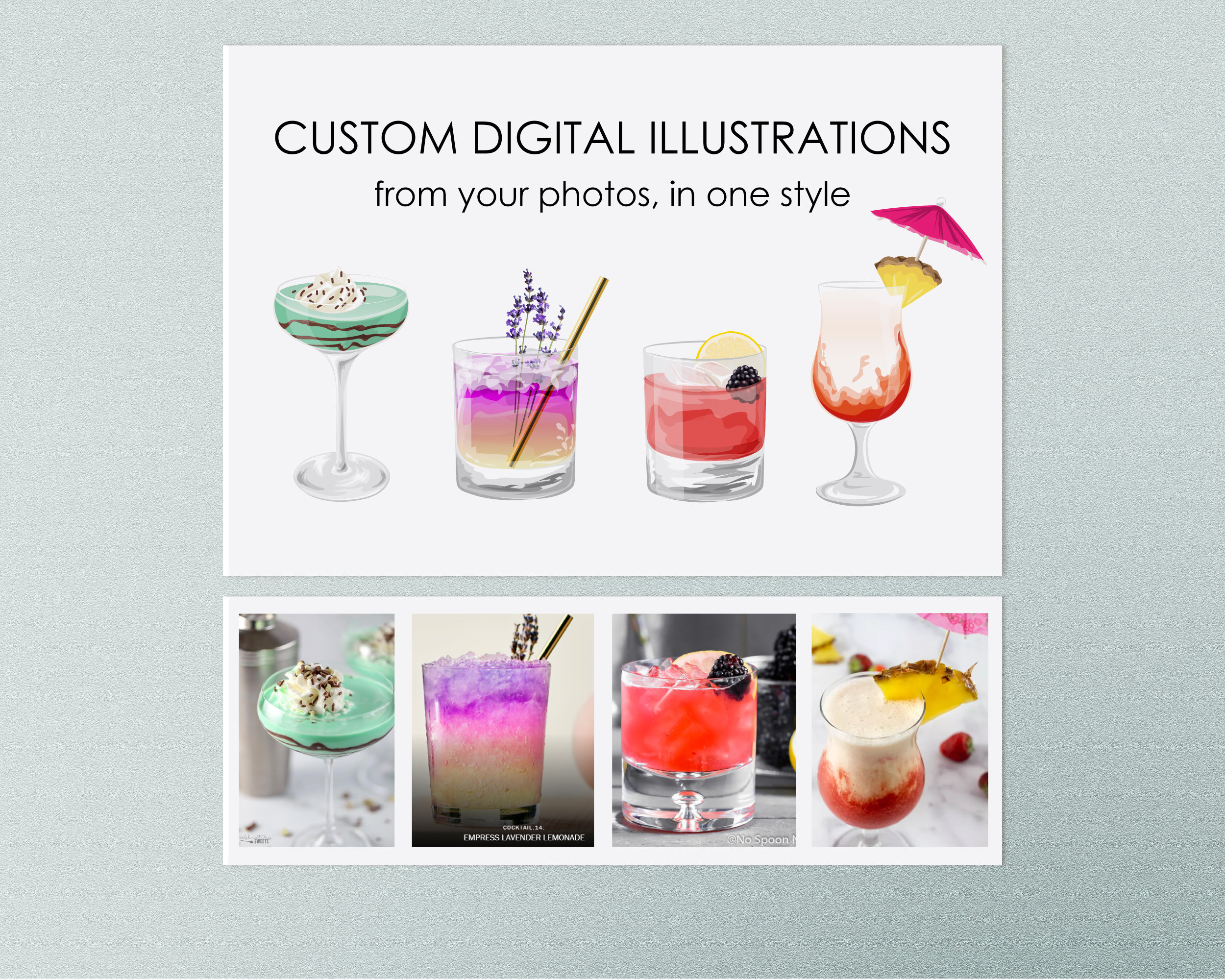 Illustrated Signature Cocktail Sign Digital Download - Etsy