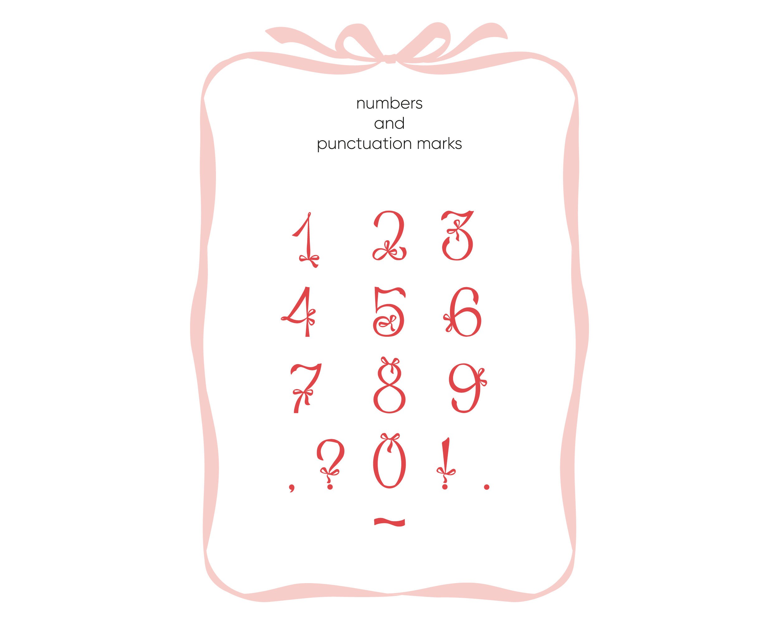 Ribbon Bow Alphabet Clipart: Latin Letters & Numbers (EPS, PNG) - Etsy