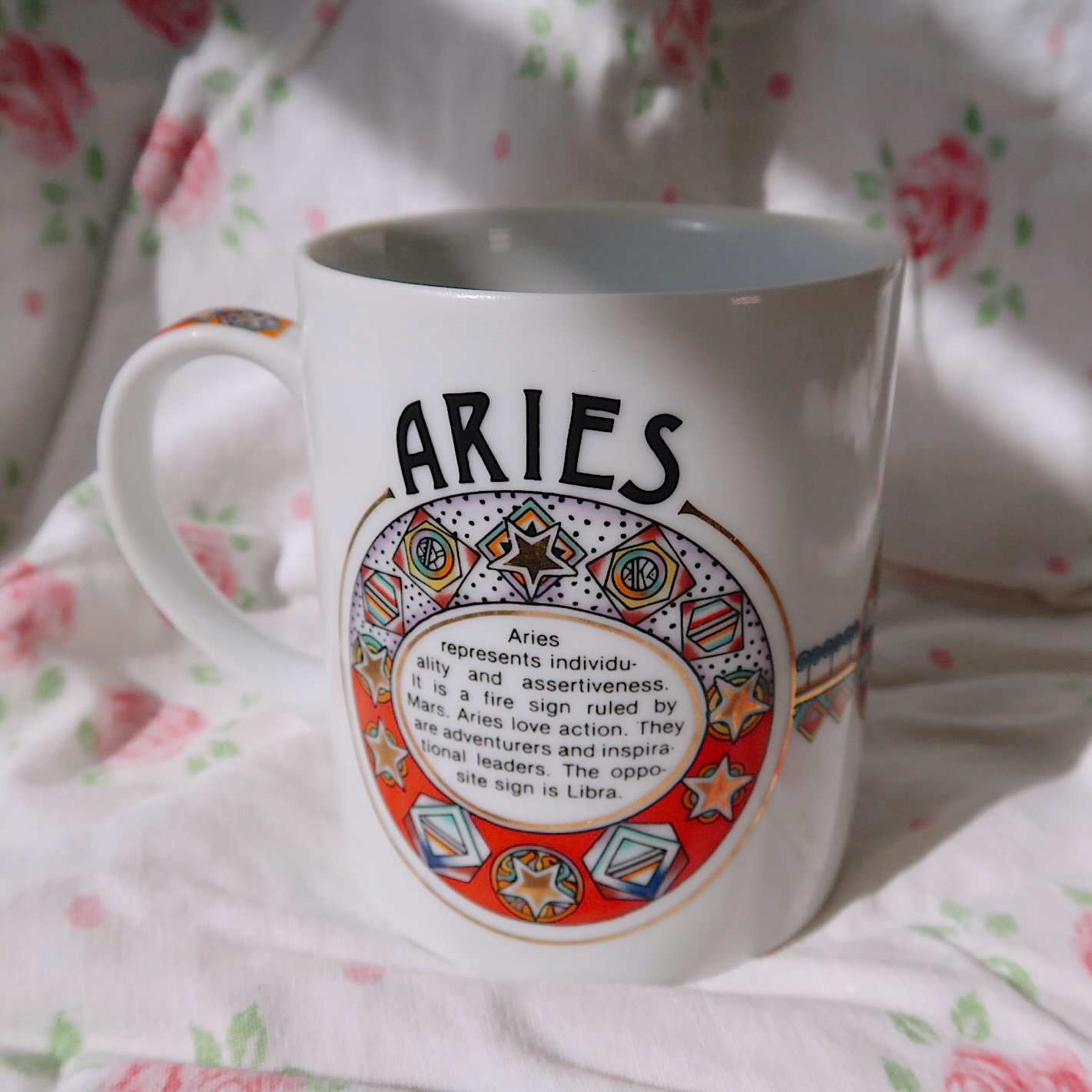 Authentic Vintage "aries" Mug by CCCC | Astrology | Star Sign | Zodiac ...