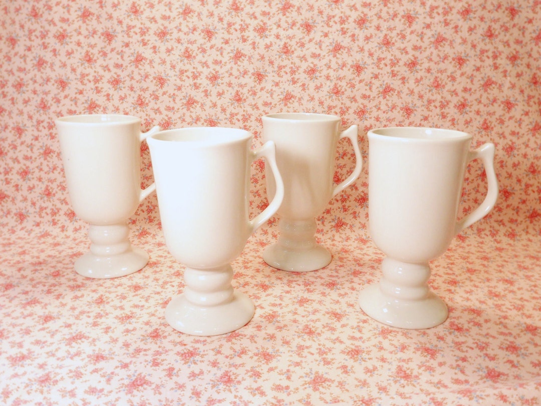 Authentic Vintage Hall Pedestal Mugs (set of 4) | Irish Coffee | Retro ...