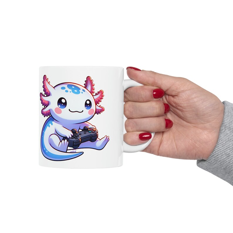 Axolotl Gamer Mug Birthday & Father's Day Gift Amphibian Joy in a ...