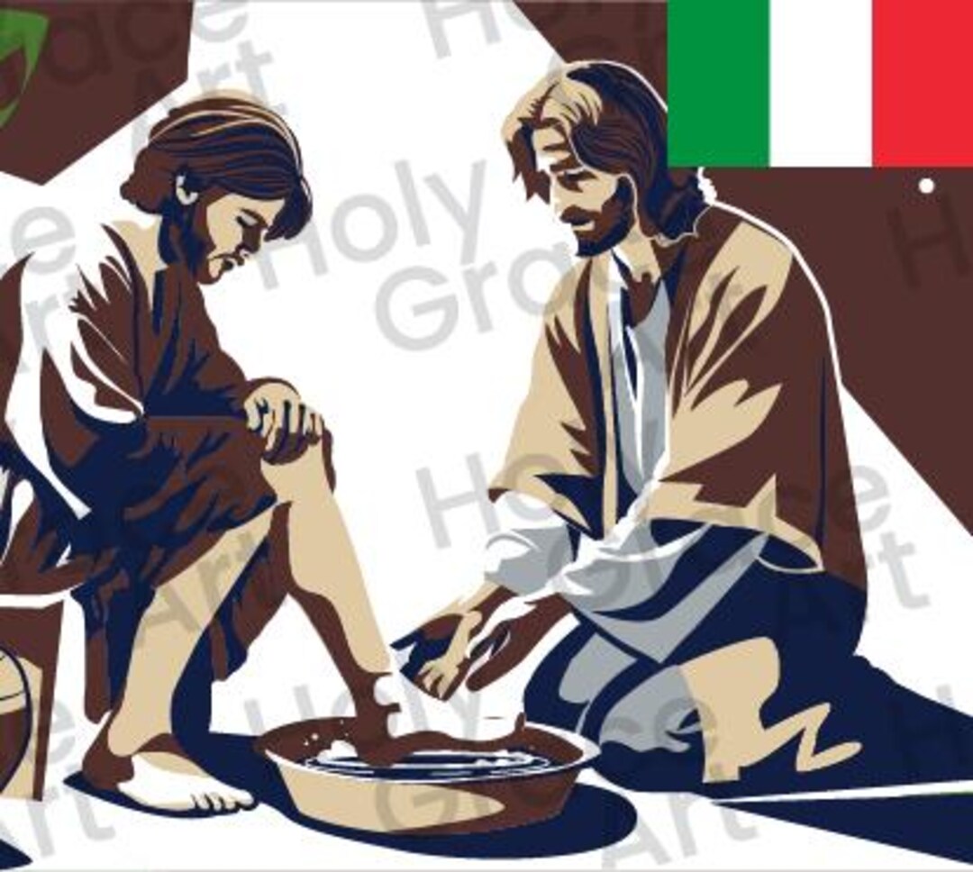 Maundy Thursday Foot Wash • Prayer and Gospel • Italian • A2 - Etsy