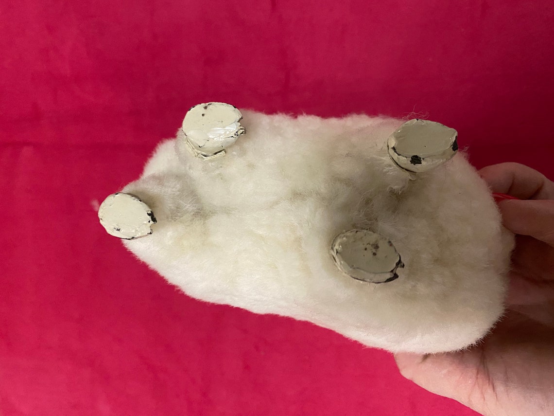 Antique Toy sheep, Circa 1950, Europe. Natural White Sheepskin. the ...