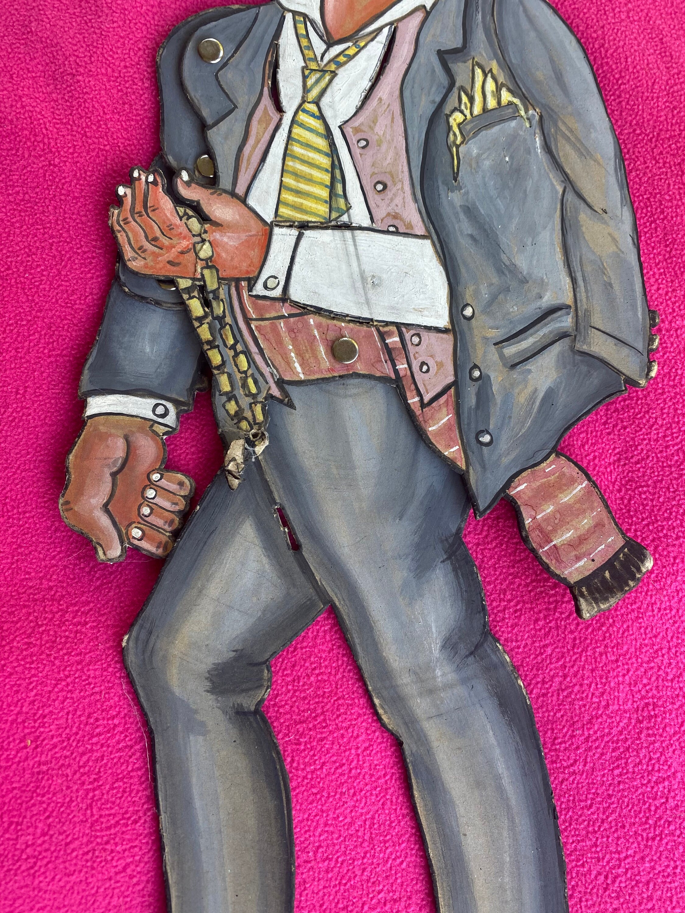 Vintage Paper Doll Marionette, 1950-1960, Europe. Thick Cardboard is ...