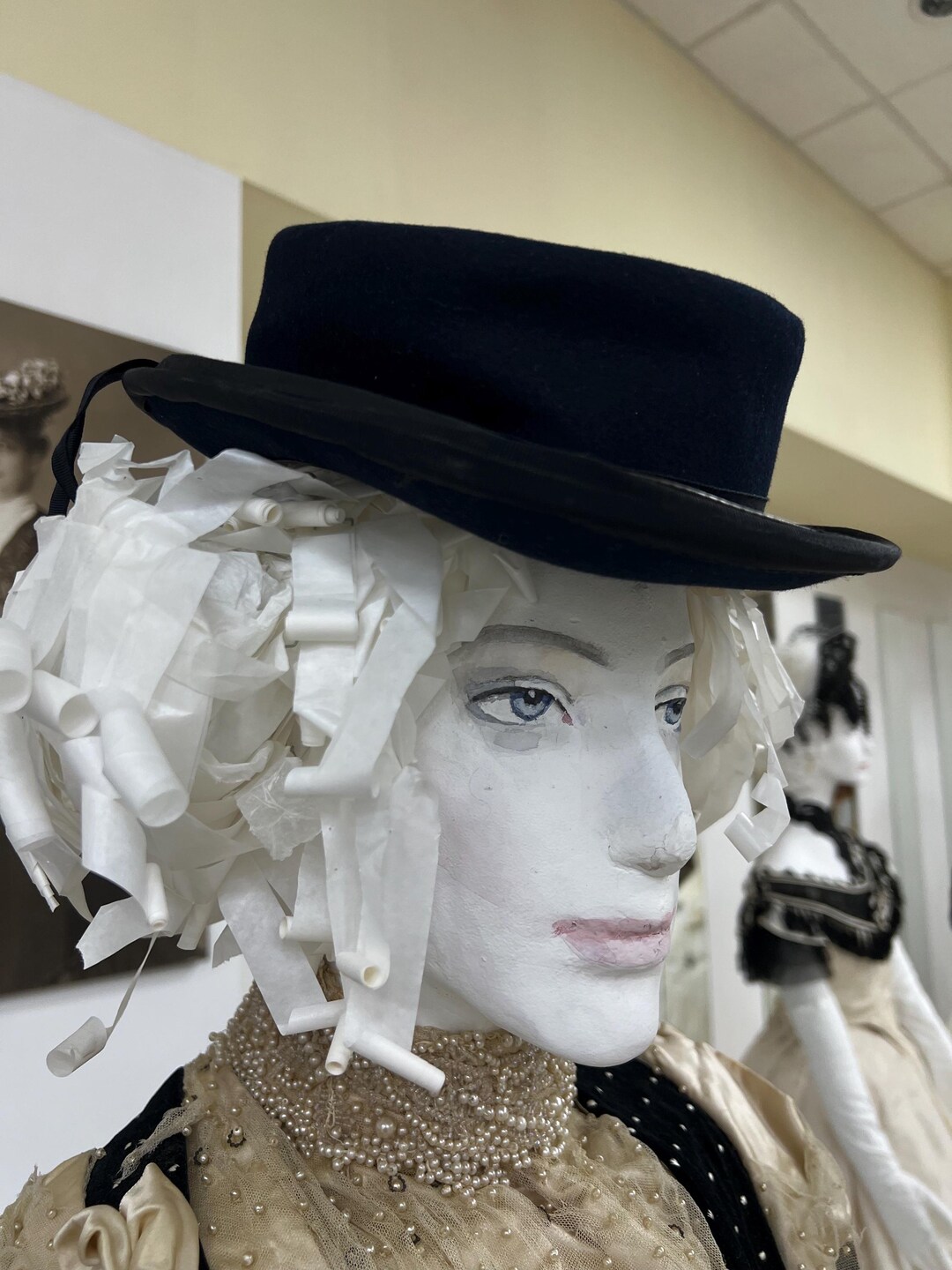 Antique Ladies' Top Hat. Blue Felt. Beautiful Red Lining. Company ...