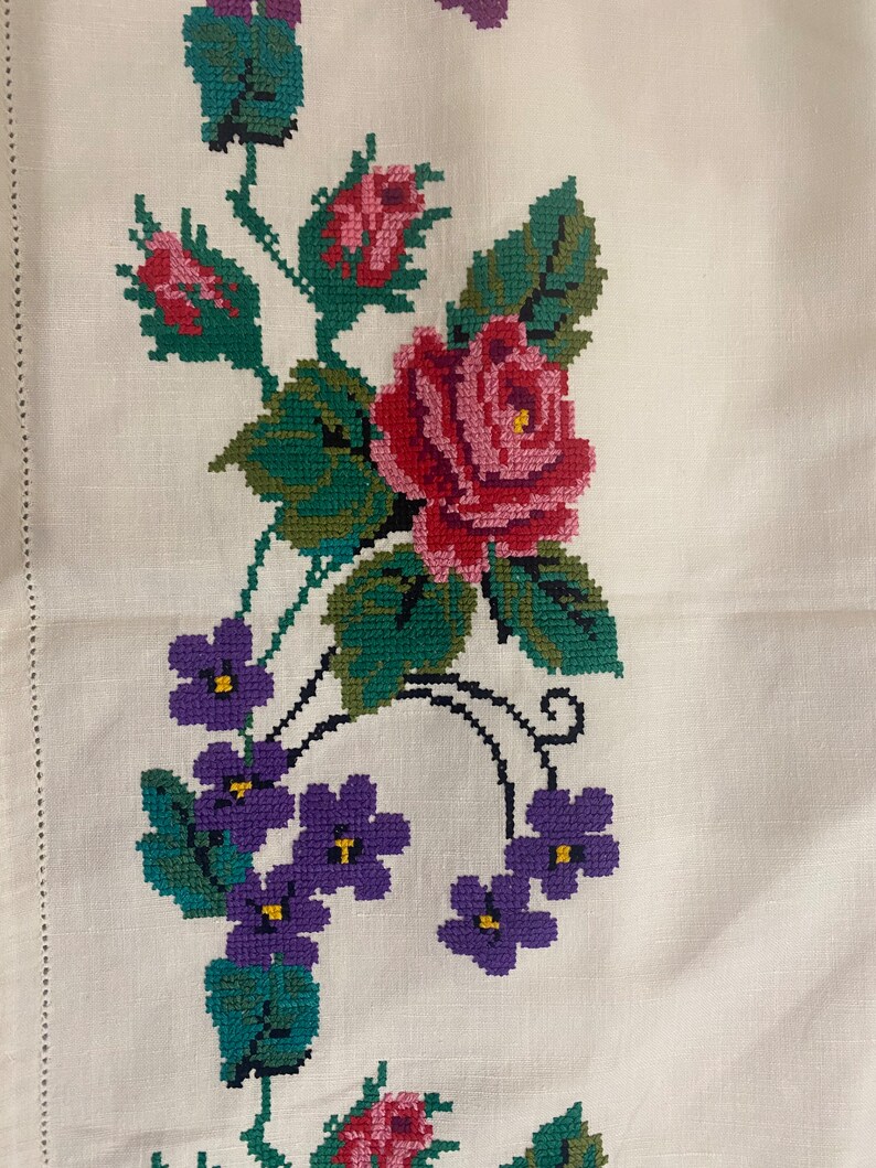 Antique Petticoat, 1920, Poland. Hand Embroidery red Roses. Beautiful ...