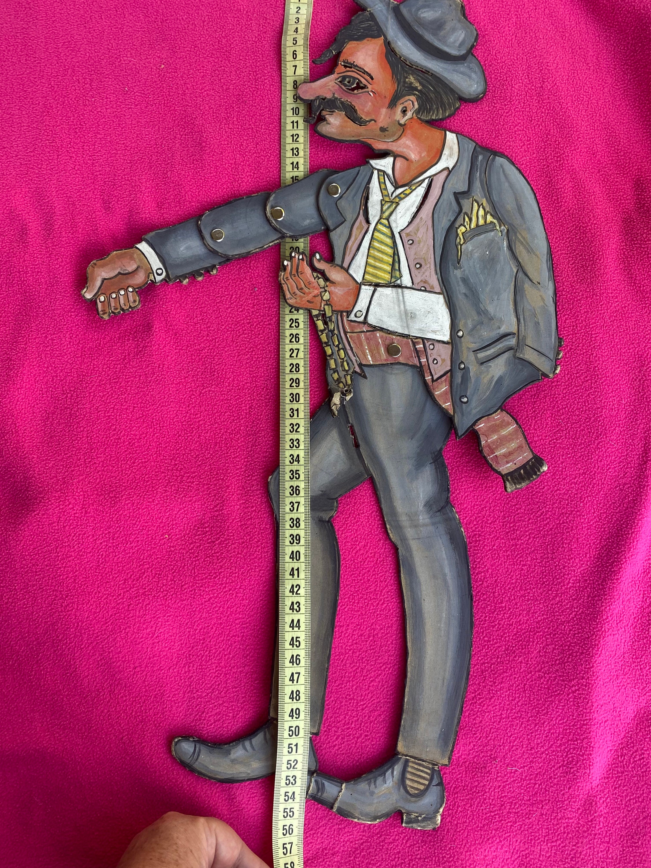 Vintage Paper Doll Marionette, 1950-1960, Europe. Thick Cardboard is ...