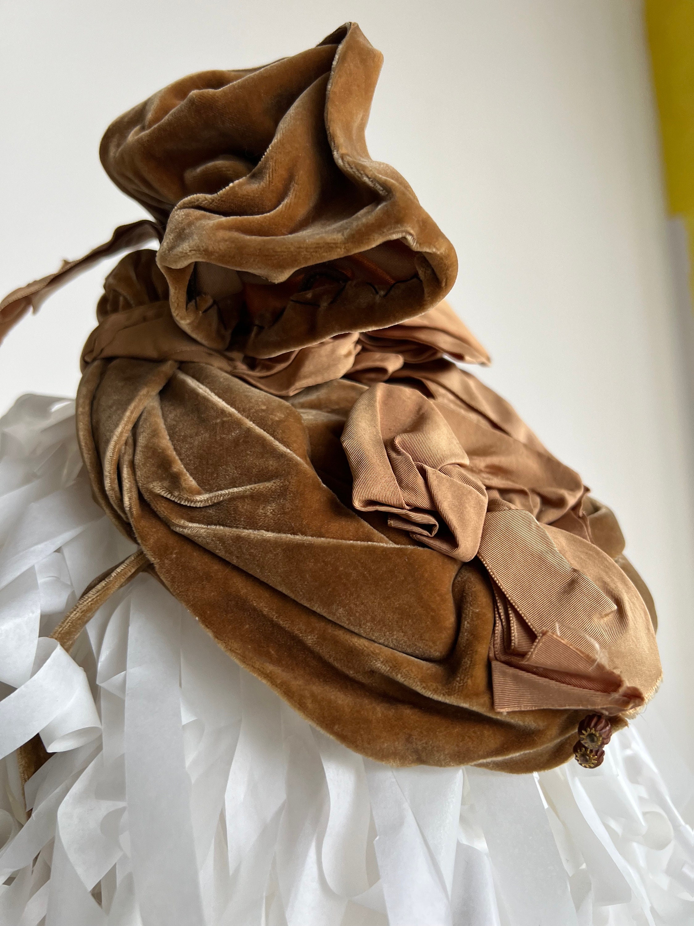 1870-1880. France. A Very Beautiful Antique Bonnet With Chin Ties ...