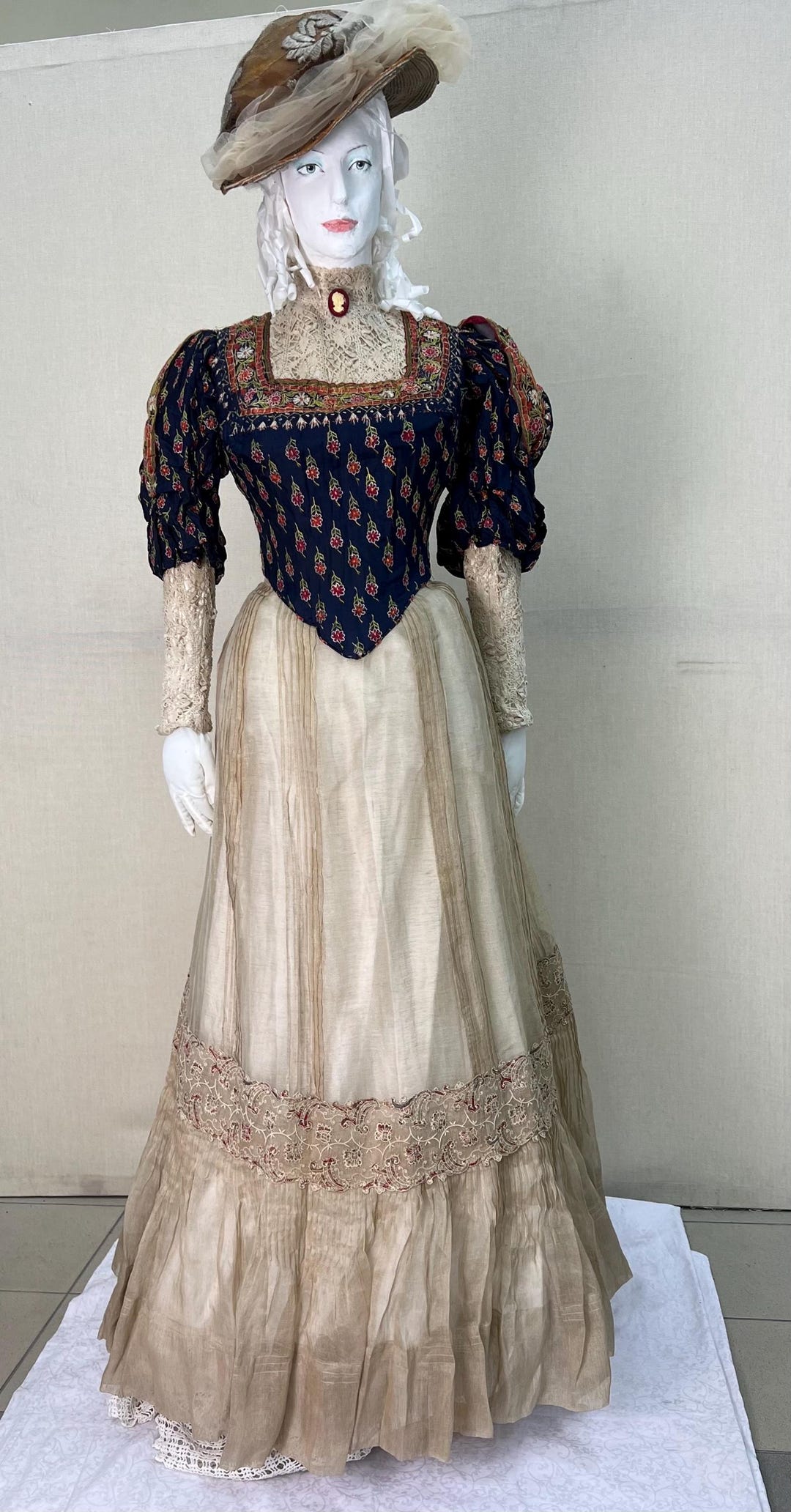 Antique Costume 1890. Europe Very Effective, Feminine Costume. Bodice ...