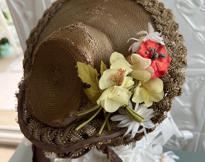 Antique Hat 1880. Europe Natural Straws of Tsrkloc Rye Color.decoration ...