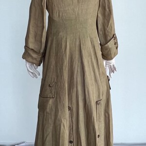 1880-1890. Summer Women's Duster Coat. Fabric: Rye-colored Linen ...