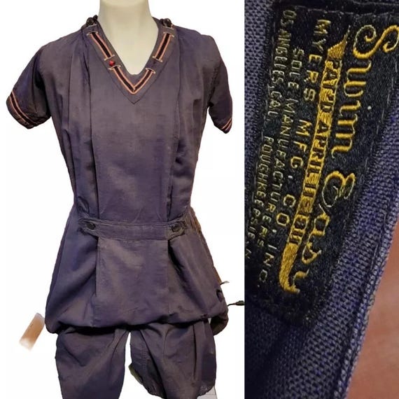 This Edwardian era bathing suit from the early 1900s … - Gem
