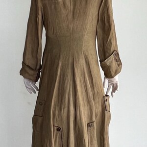1880-1890. Summer Women's Duster Coat. Fabric: Rye-colored Linen ...