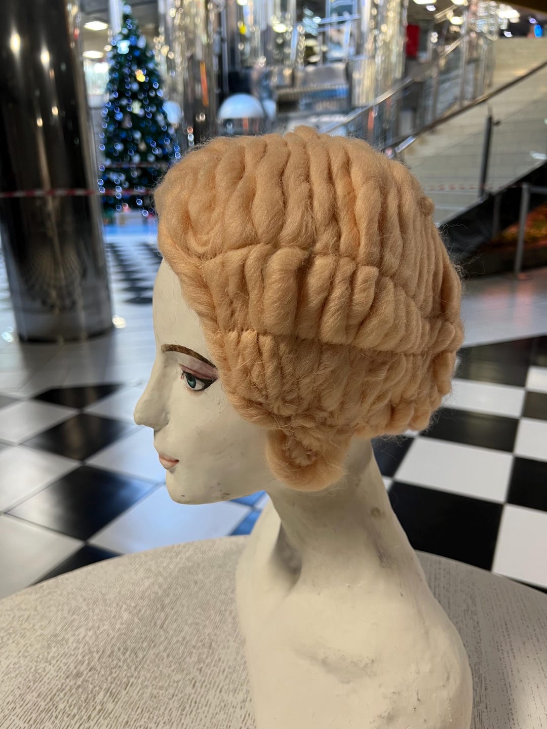 Christmas. New Year. Handmade Women's Carnival Wig. Soft Wool Wig ...