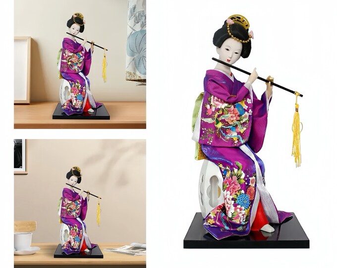 Vintage Yoshitoku Geisha Doll With Stand & Original Tag Still Attached ...