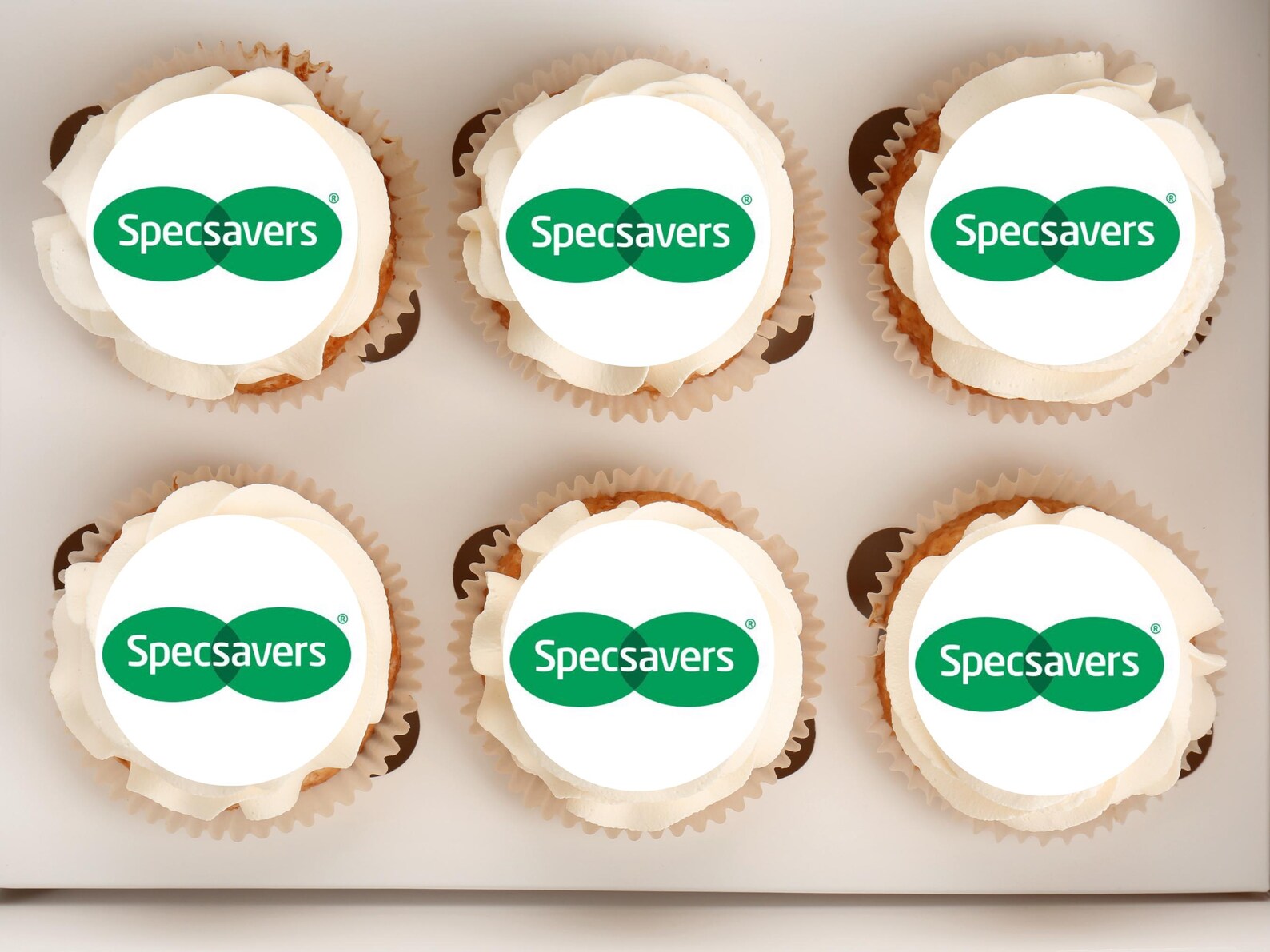 Bulk Custom Logo Cupcake Toppers 100+ Edible Corporate Branding | Wafer ...