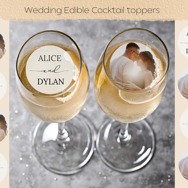 Custom Drink Sugar Topper - Etsy