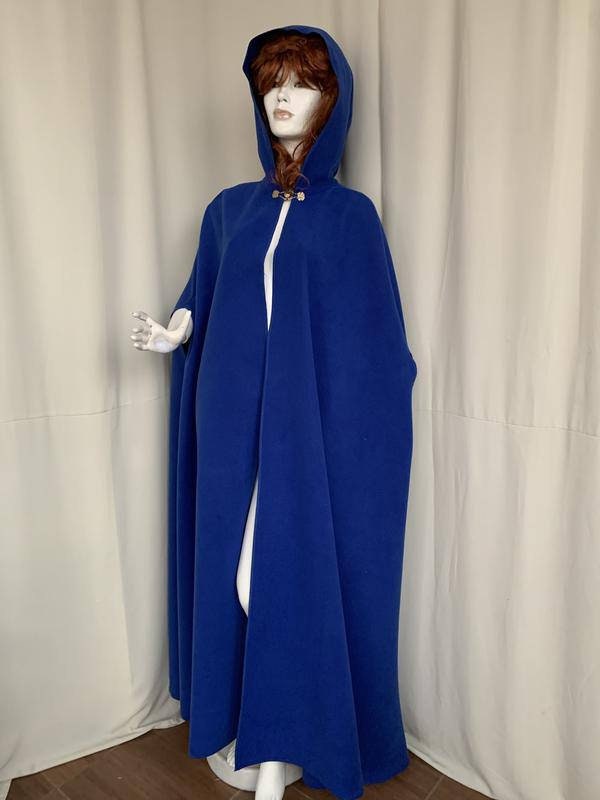 Long Cloak Fantasy Cosplay Renaissance Medieval Coat Renfair Hooded ...