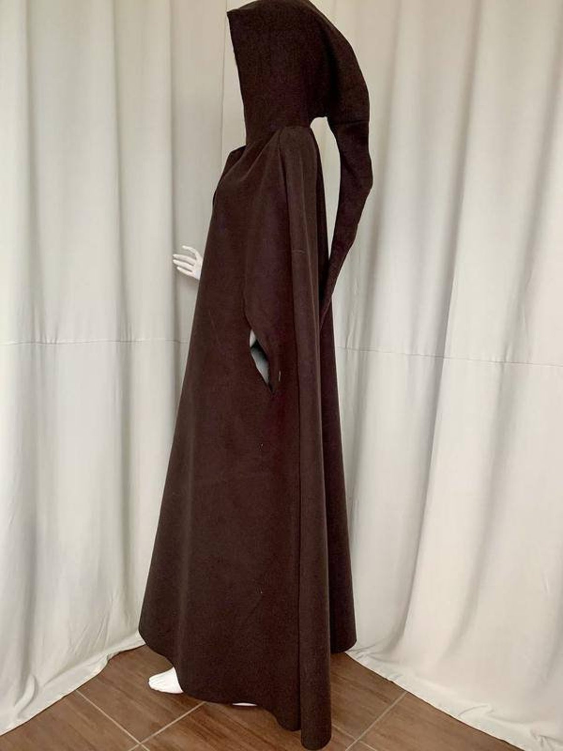 Long Cloak Fantasy Cosplay Renaissance Medieval Coat Renfair Hooded ...